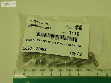 Scr Cap Skt Hd 10-32 x 1/2L Hex Skt SST, Lot of 22- SOS Ascent'tec